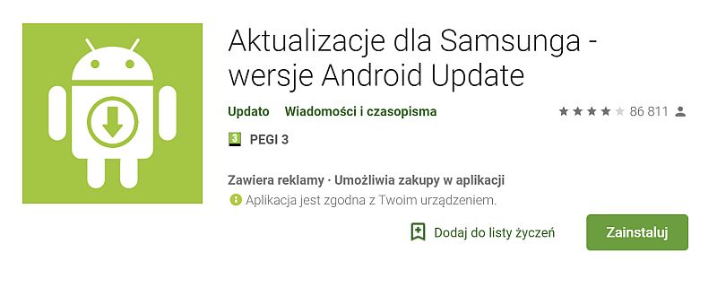 Uwaga na fałszywą aplikację „Aktualizacje dla Samsunga – wersje Android ... Uwaga na fałszywą aplikację „Aktualizacje dla Samsunga – wersje Android ...